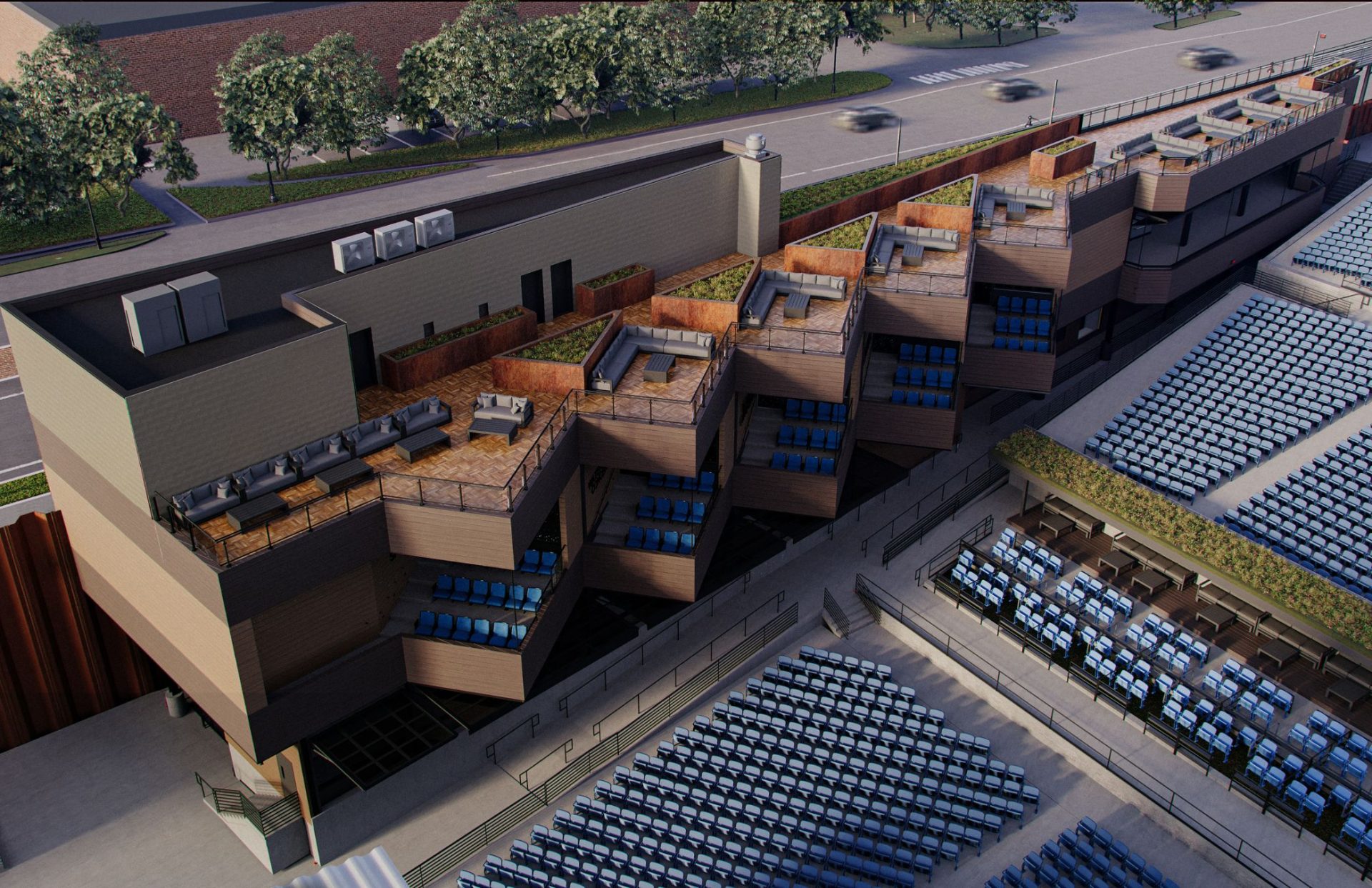 Waterfront Concerts Rooftop Premium Seating | Ervin Architecture